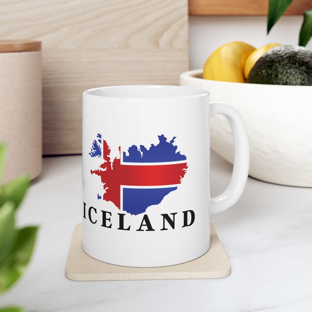 Icelandic Map Ceramic Mug – Unique Travel Gift & Geography Lover's Cup ...
