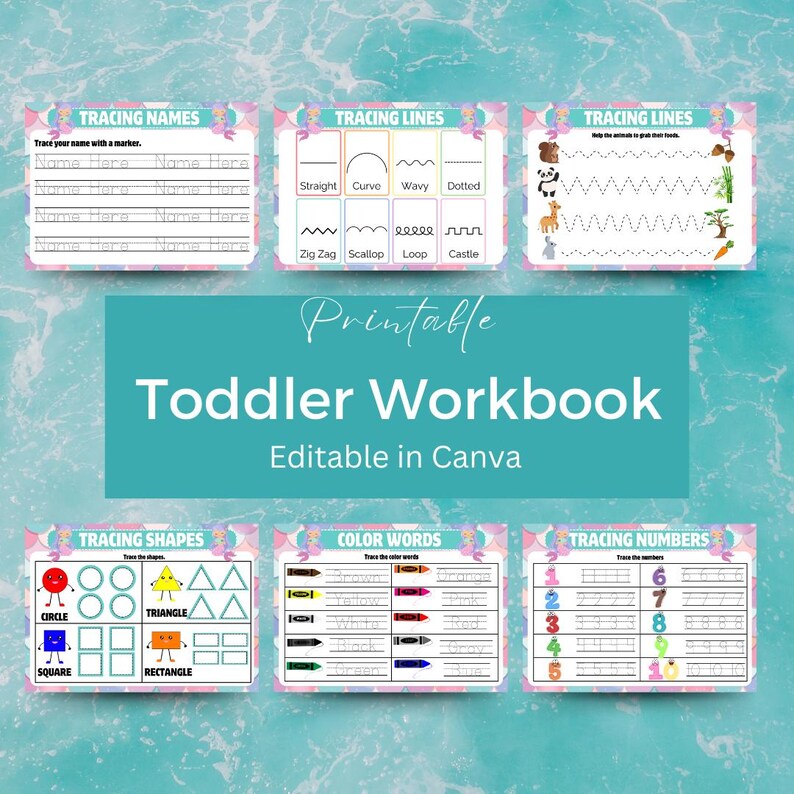 Kids Tracing Workbook Printable Alphabet and Number Tracing for ...