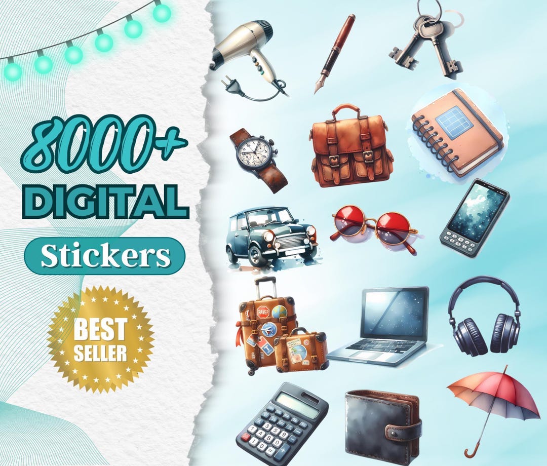 Printable Stickers & Clip Art Bundle for Planners | 8000+ Designs for ...