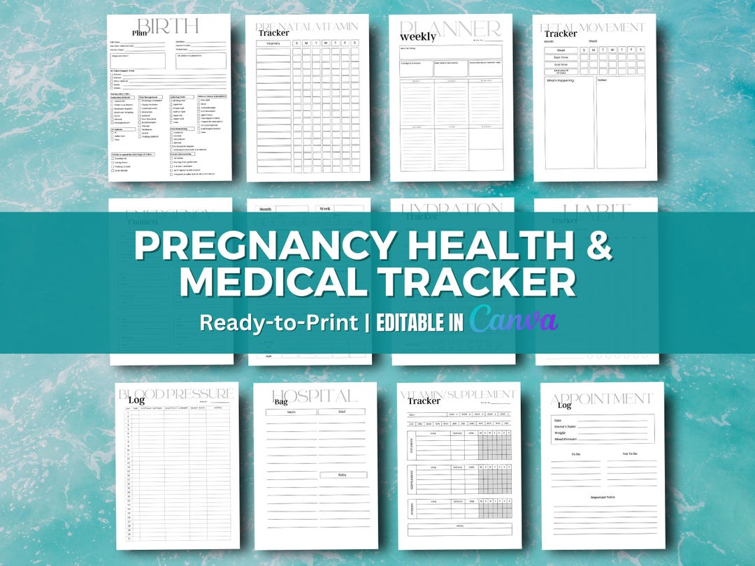 Personalized Pregnancy Health Planner & Organizer, Essential Baby ...