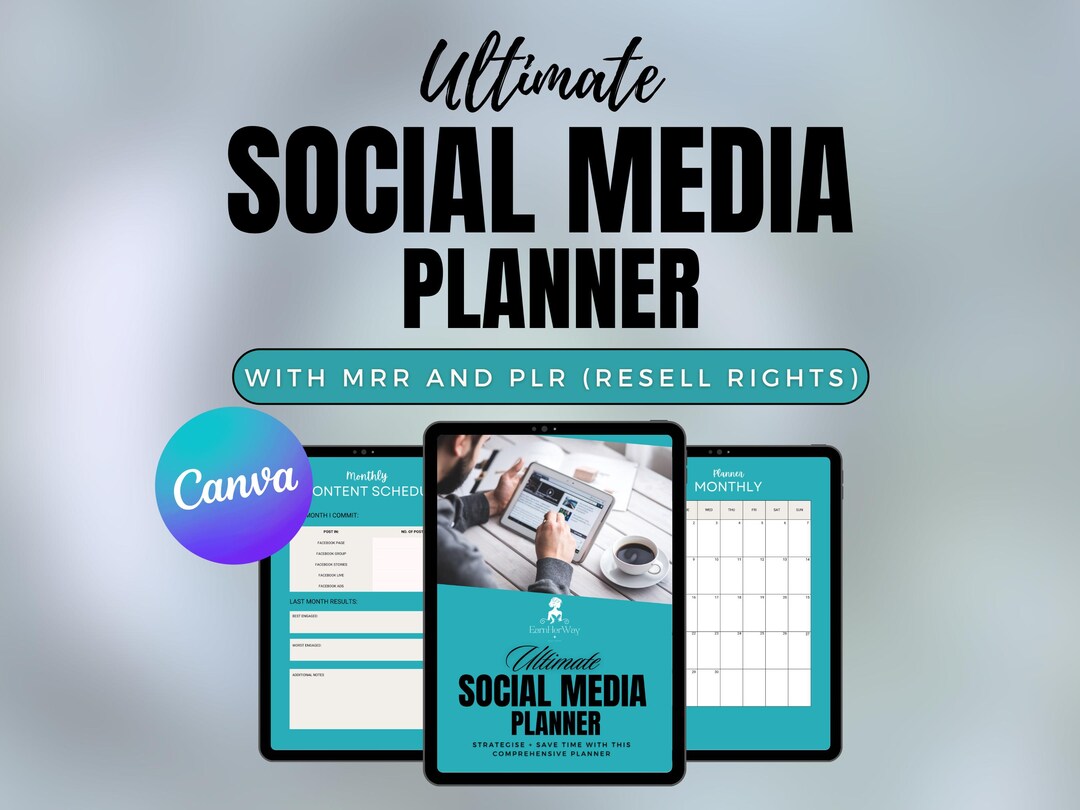 Social Media Content Calendar Template Planner for Instagram Facebook ...