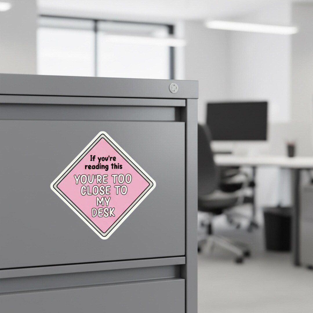 Funny Office Desk Warning Sign Humorous Laptop Sticker Gift for ...