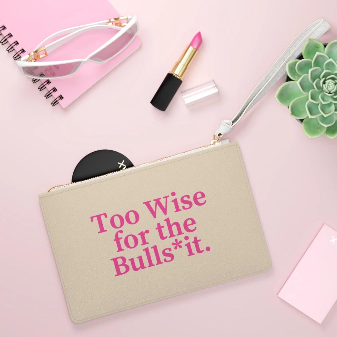 Funny Beige Perimenopause Survival Cosmetic Bag Vegan Leather Pouch - Etsy
