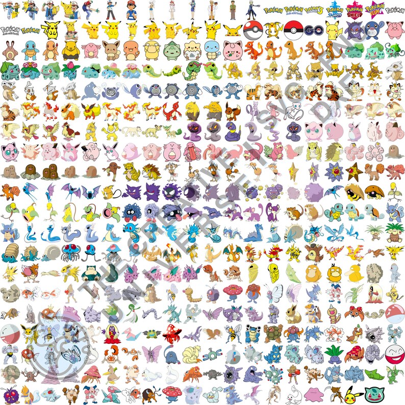 Pokemon Svg Bundle . Pokemon SVG Cricut Silhouette Pikachu - Etsy UK