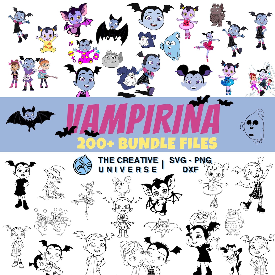 Paquete Vampirina svg, Cricut, Silueta,png, dxf - Etsy México