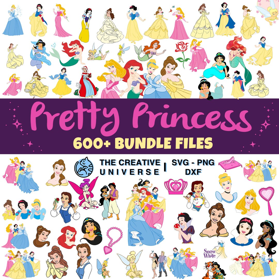 Buy Princess Svg Bundle, Cut Files ,PNG, DXF Online in India - Etsy