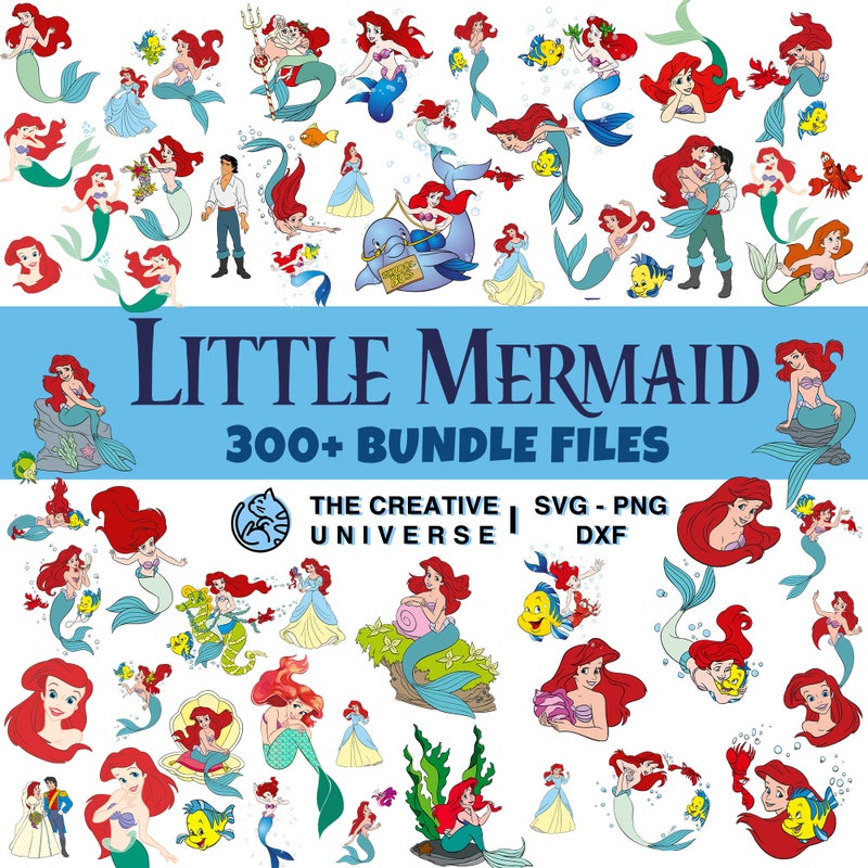 Little Mermaid Svg - Etsy