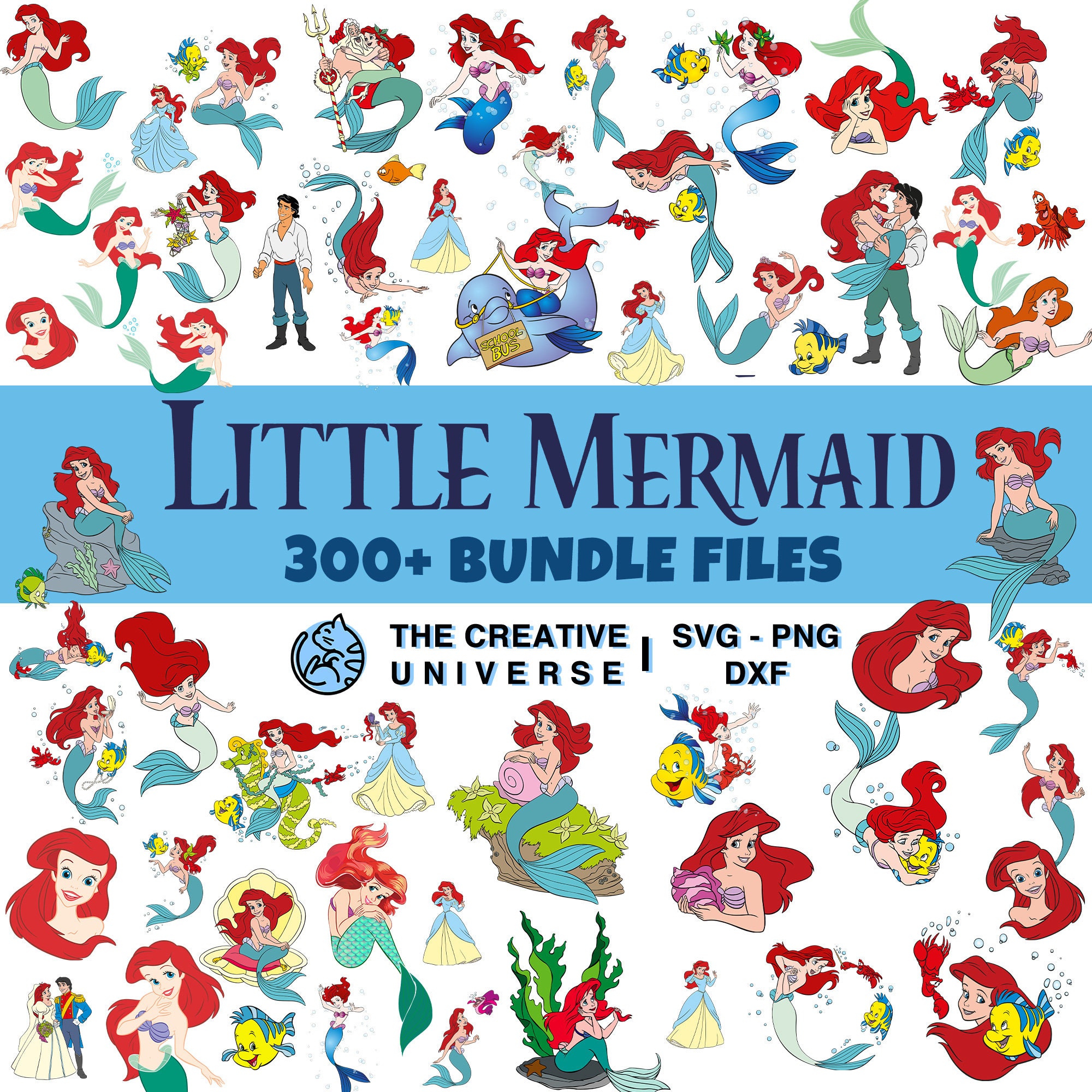 Little Mermaid Svg Mermaid SVG Cut Files for Cricut / - Etsy Canada