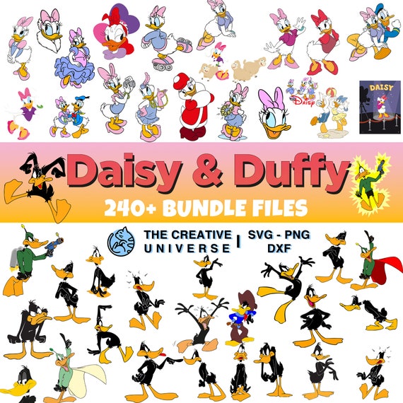 Daisy and Duffy Duck Svg Bundle cricut Png Dxf - Etsy UK