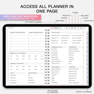 Premium Digital Planner Bundle 2025 2026 2027 and Undated, ADHD Planner ...