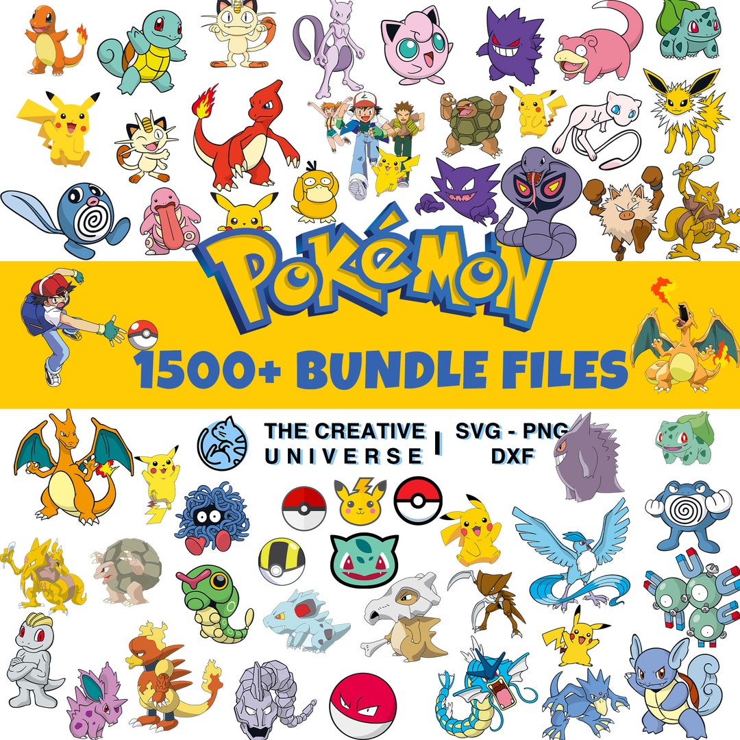 Pokemon Svg Bundle . Pokemon SVG Cricut Silhouette Pikachu - Etsy Singapore