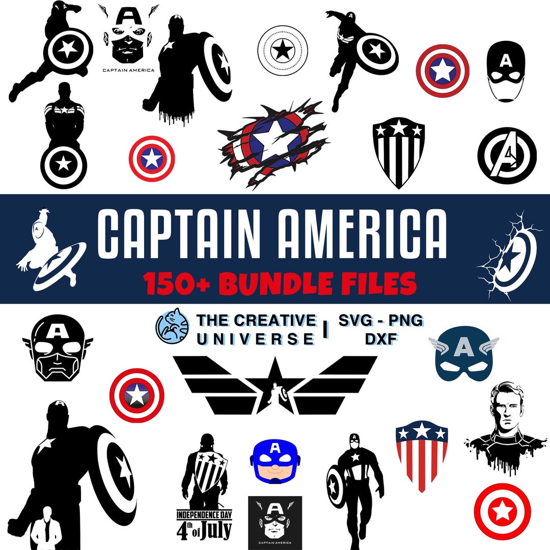 Captain America Svg Bundle , Cricut, Silhouette,png , Dxf - Etsy UK