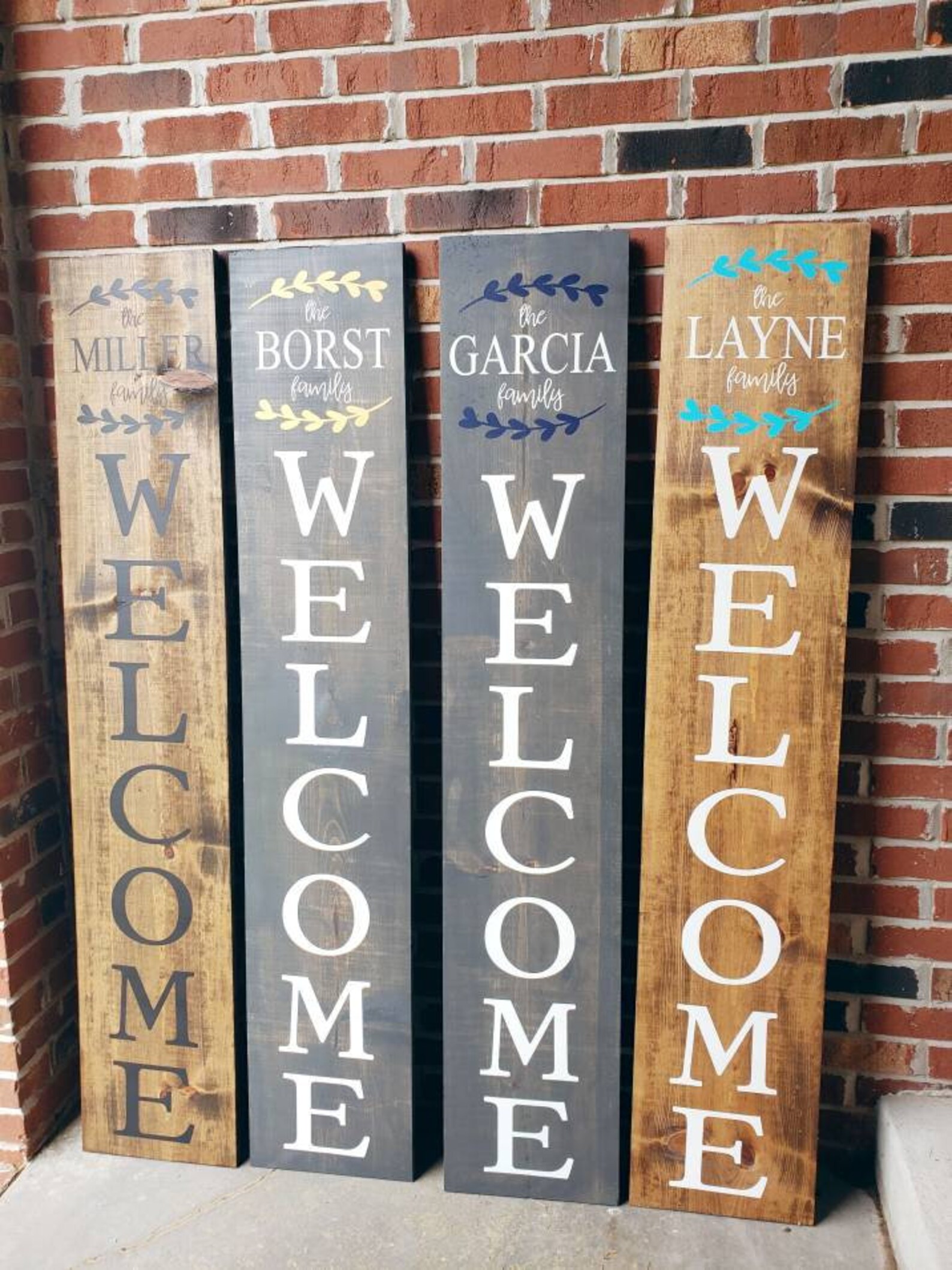 Welcome Sign Porch Sign Front Door Welcome Sign Leaning - Etsy