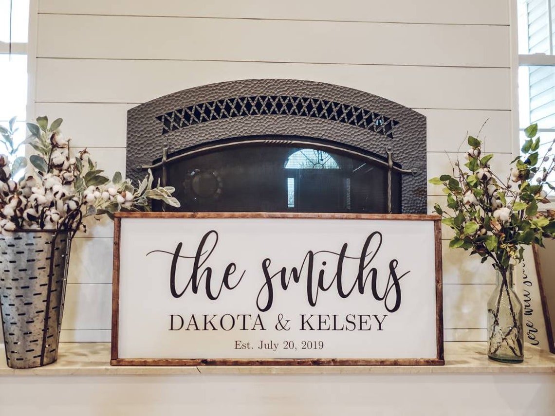 Family Established Sign Last Name Wood Sign Family Name Wall | Etsy