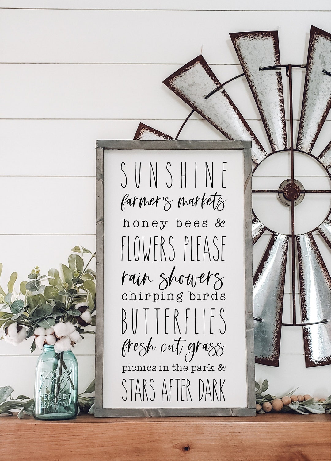 Spring Sign, Spring Favorite Things Sign, Spring Words List Sign ...
