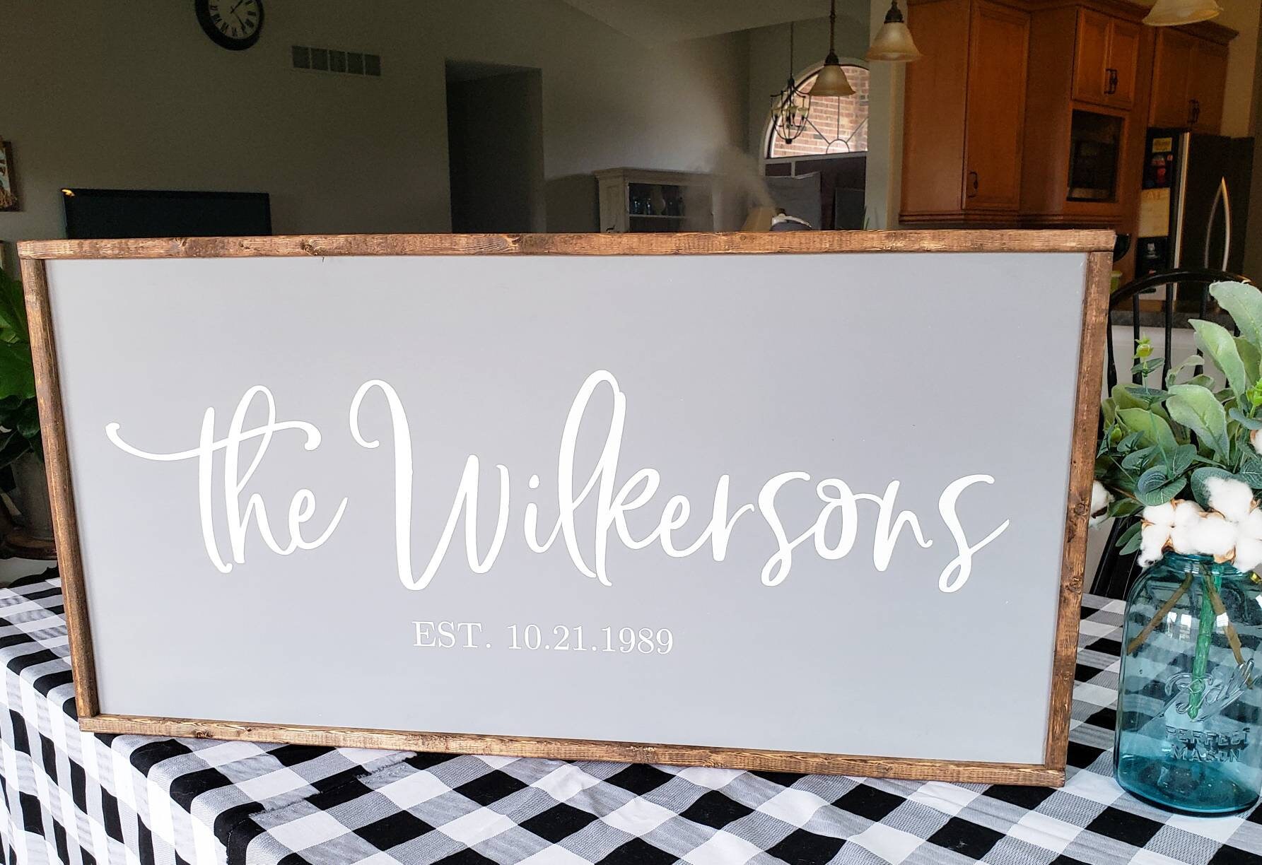 Last Name Sign Family Established Sign Family Name Sign | Etsy