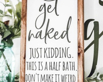 Half Bath Sign - Etsy