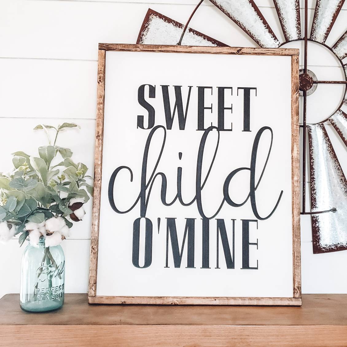 Sweet Child of Mine Sign Farmhouse Wood Sign Guns N Roses | Etsy