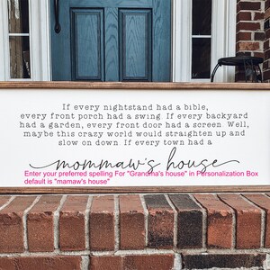 Mamaw's House Wood Sign, Family Room Wall Art, Bedroom Wall Art ...
