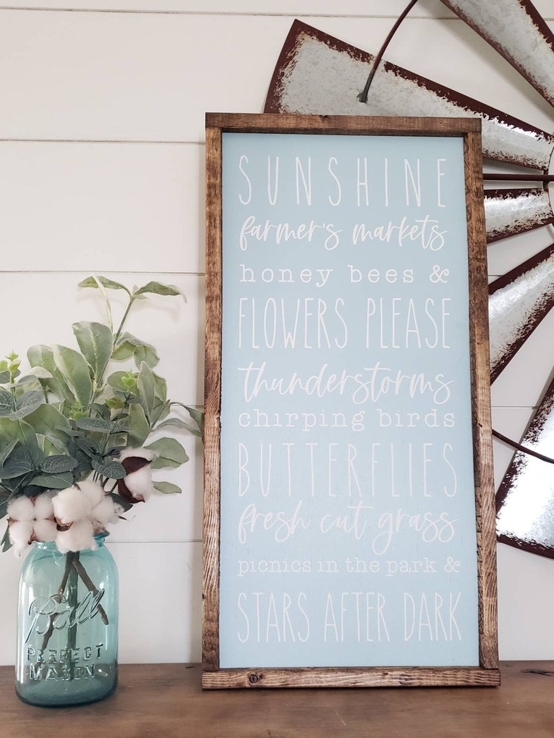 Spring Sign Spring Favorite Things Sign Spring Words List - Etsy