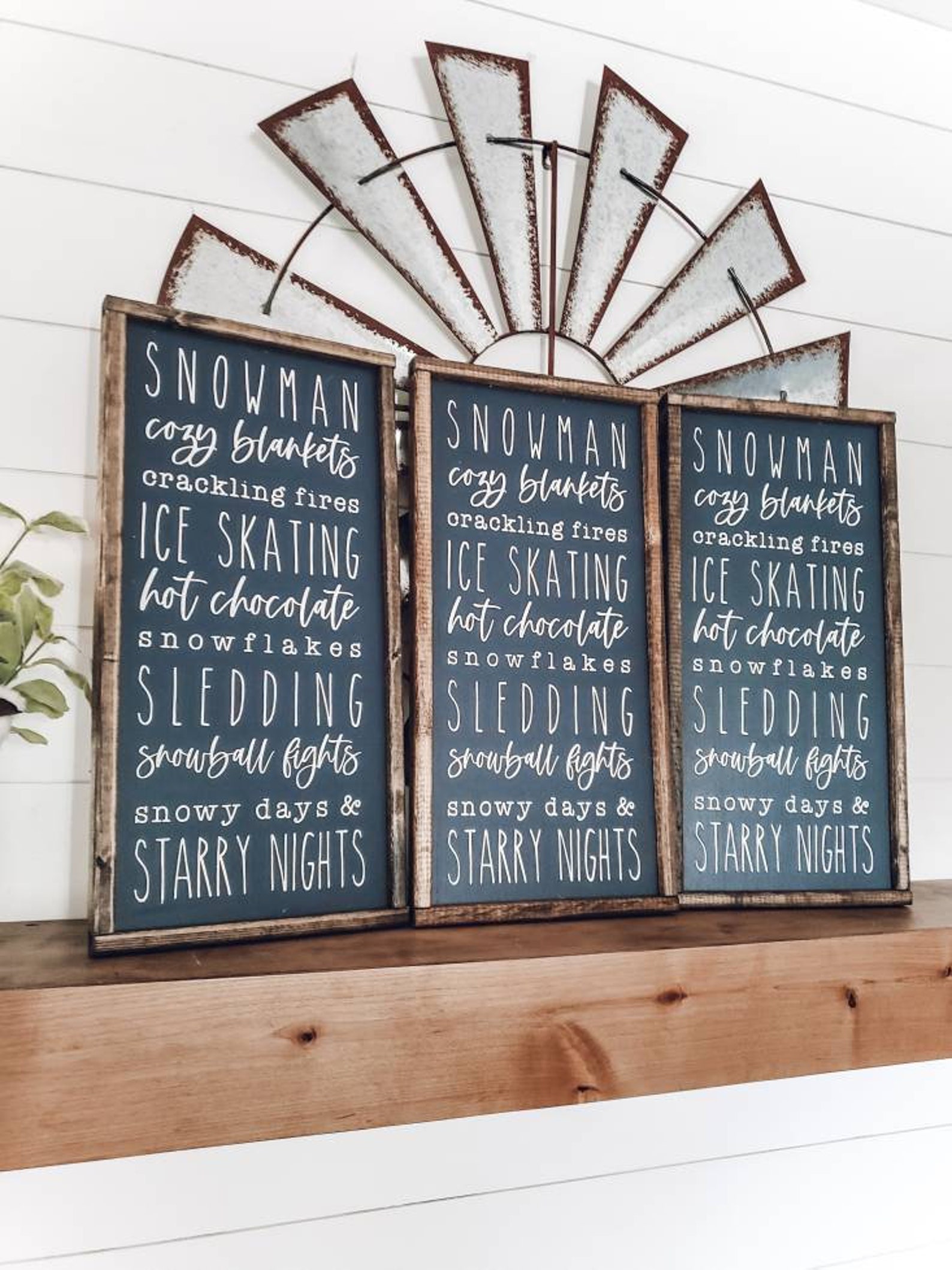 Winter Sign Winter Favorites Sign Winter Words List Sign - Etsy