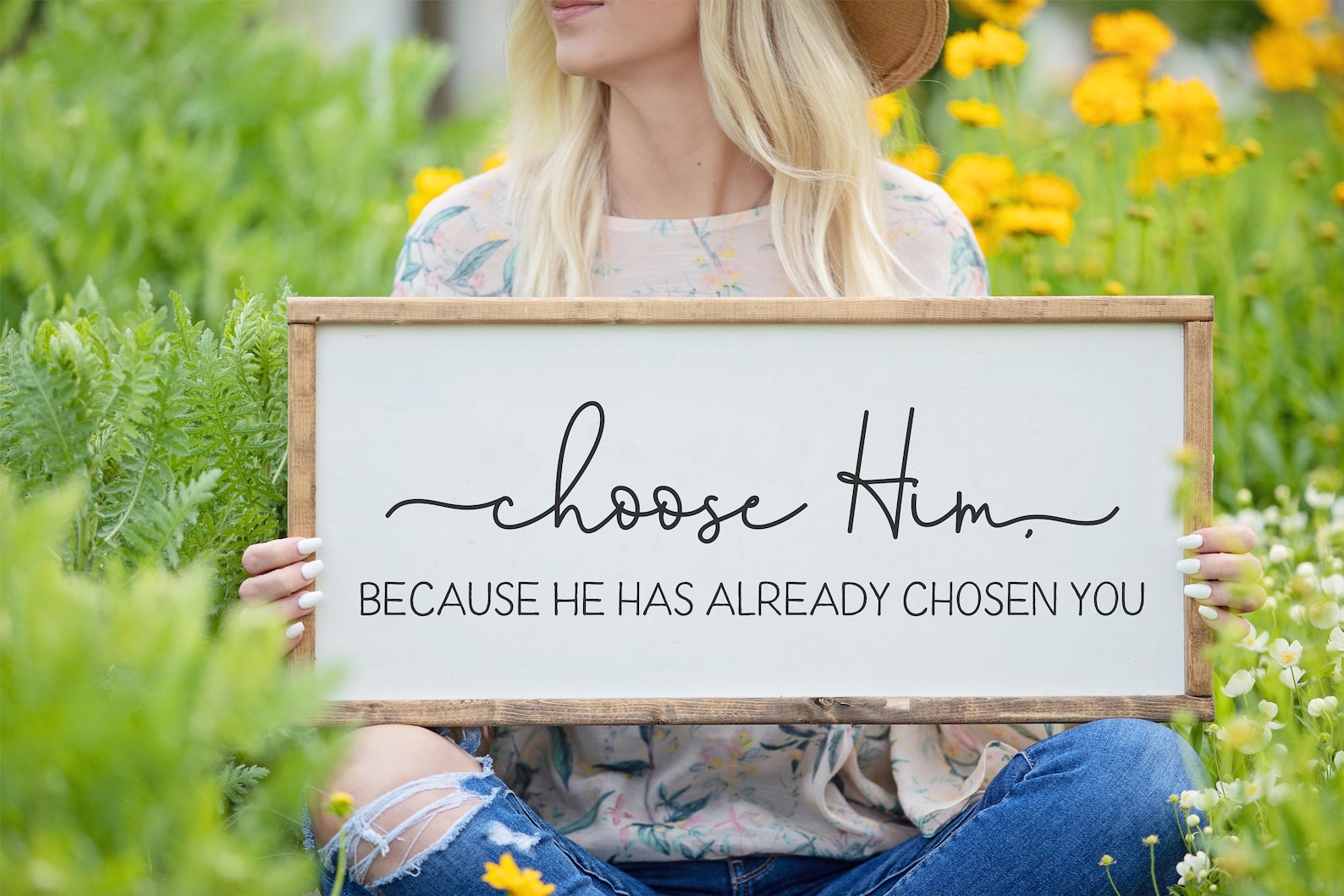 Choose Him Sign, He Has Chosen You, Scripture Wall Decor, Wedding Gift ...