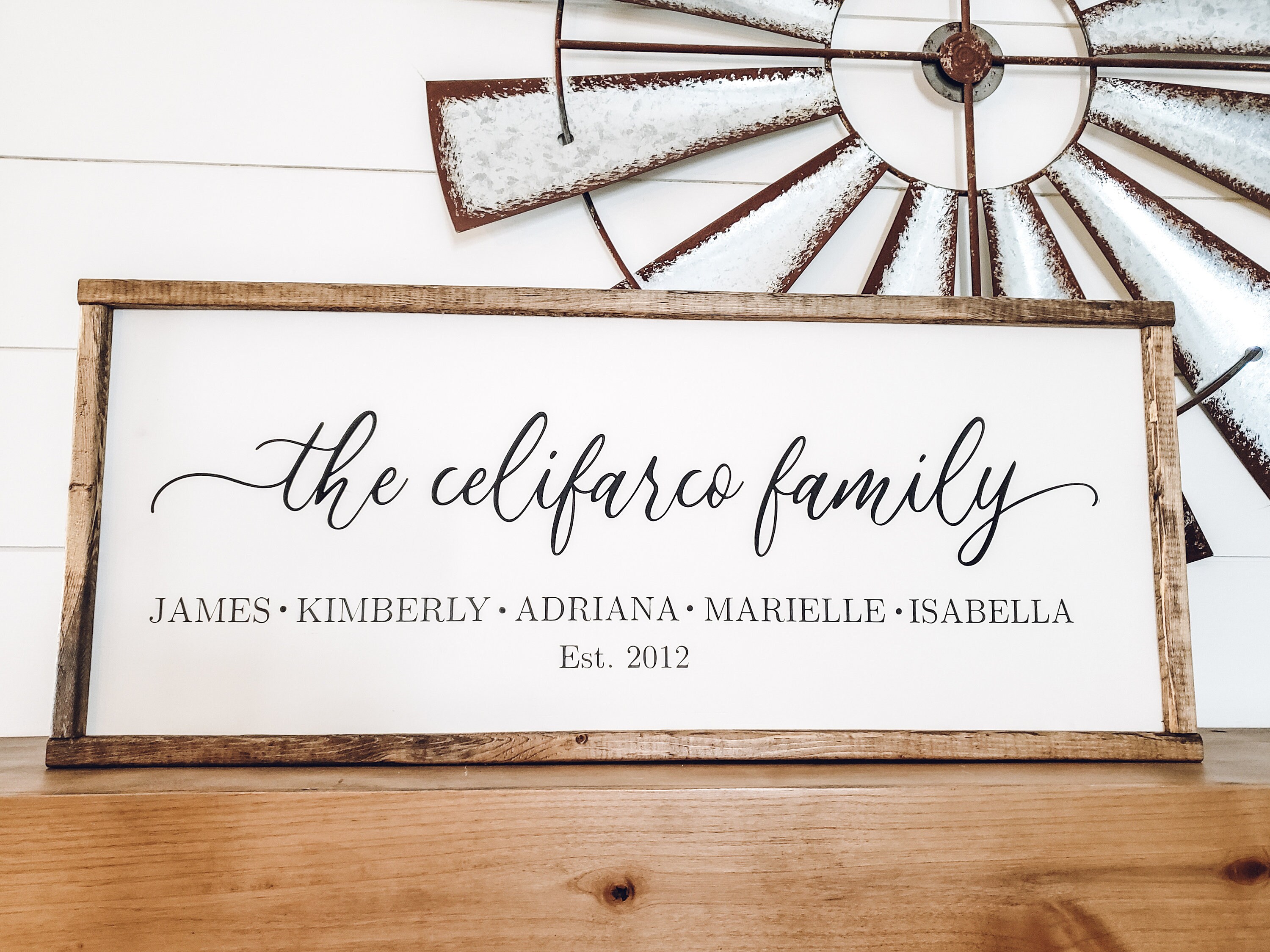 Family Established Sign Last Name Sign Family Sign First | Etsy