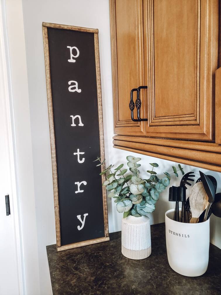 Pantry Sign Wood Sign Tall Kitchen Sign Farmhouse Sign | Etsy