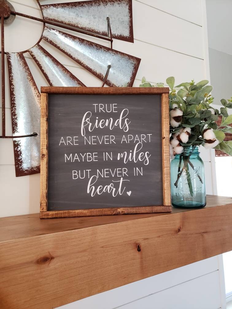 Friendship Gift Friend Sign Friendship Quote True Friends - Etsy