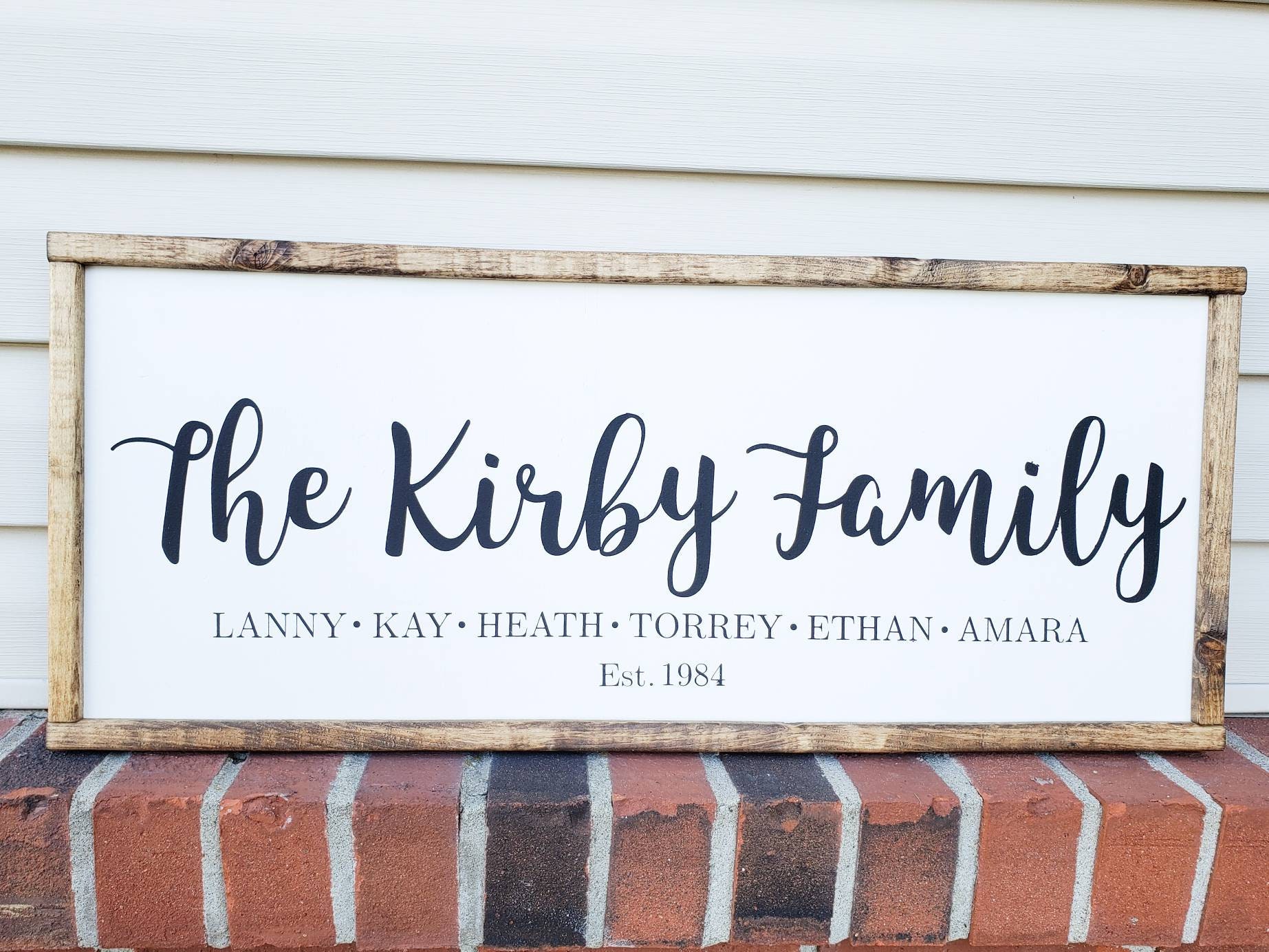 Family Established Sign Last Name Sign Family Sign First | Etsy