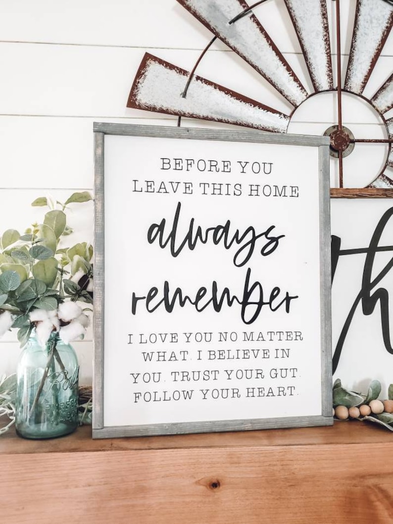 Before You Leave This Home Sign Always Remember Sign Wood - Etsy
