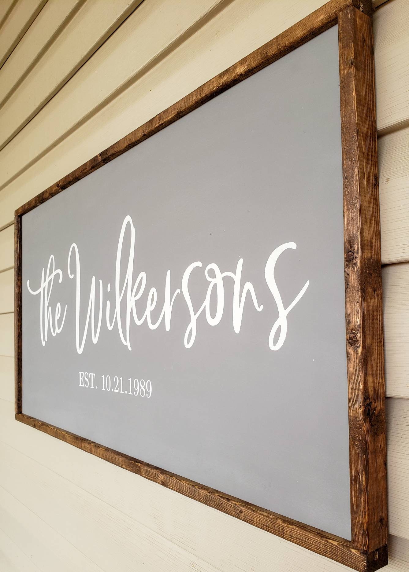 Last Name Sign Family Established Sign Family Name Sign | Etsy