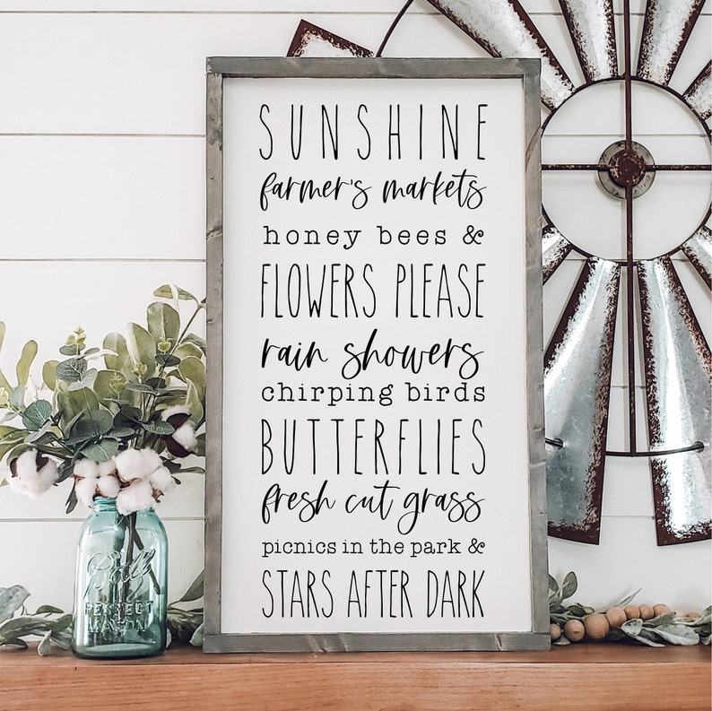 Spring Sign Spring Favorite Things Sign Spring Words List - Etsy