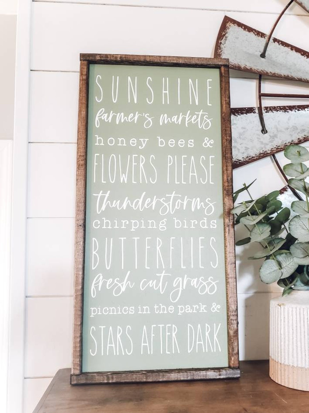 Spring Sign, Spring Favorite Things Sign, Spring Words List Sign ...