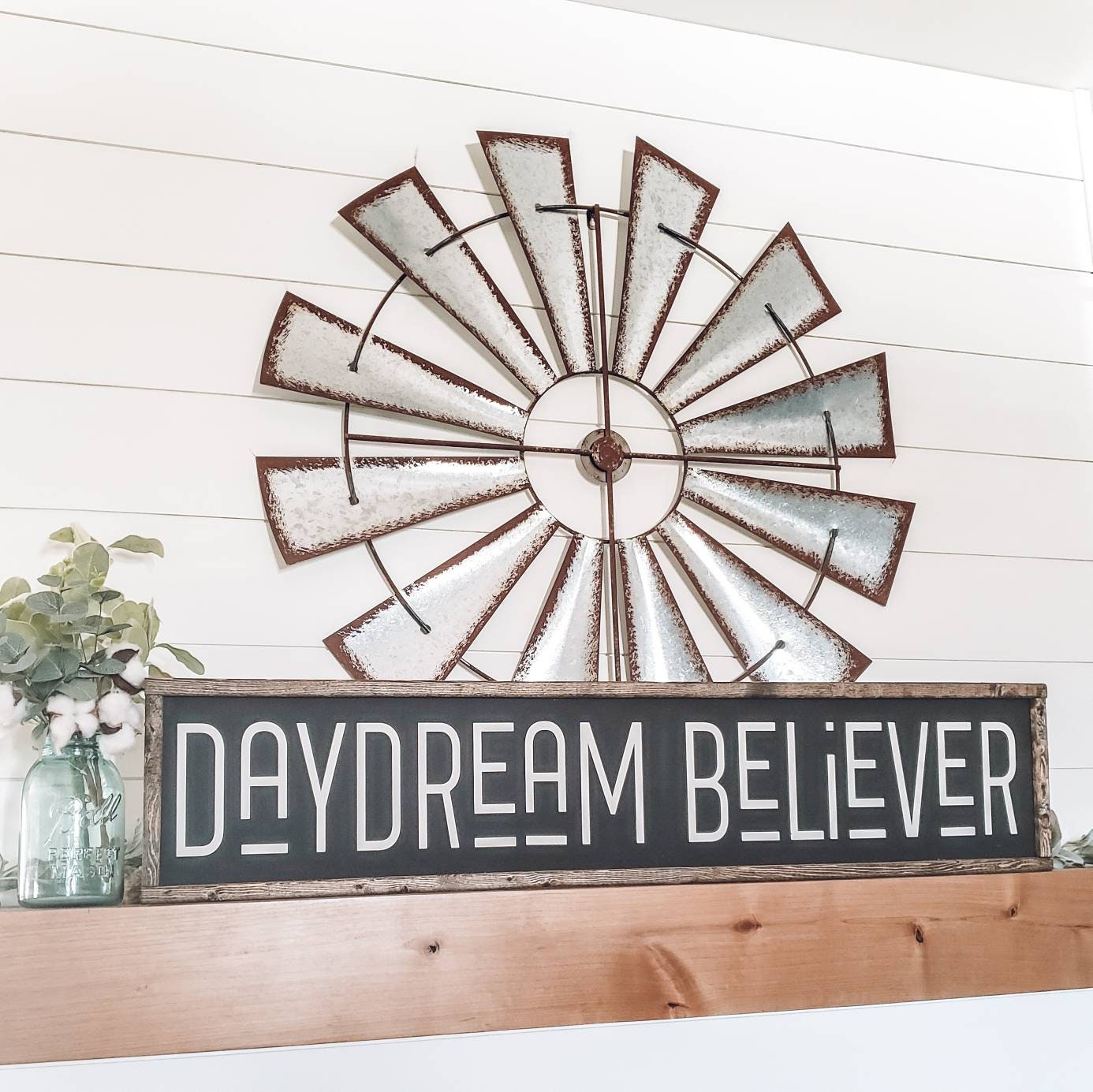 Daydream Believer Wood Sign, Boho Wall Decor, Framed Wooden Signs ...