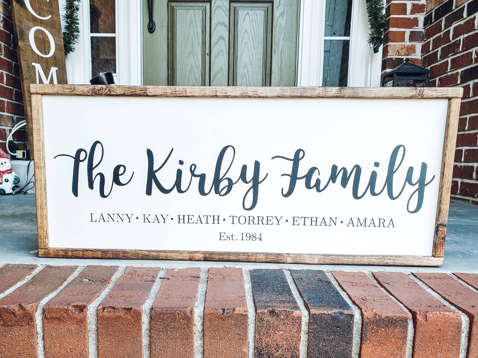 Family Established Sign Last Name Sign Family Sign First | Etsy