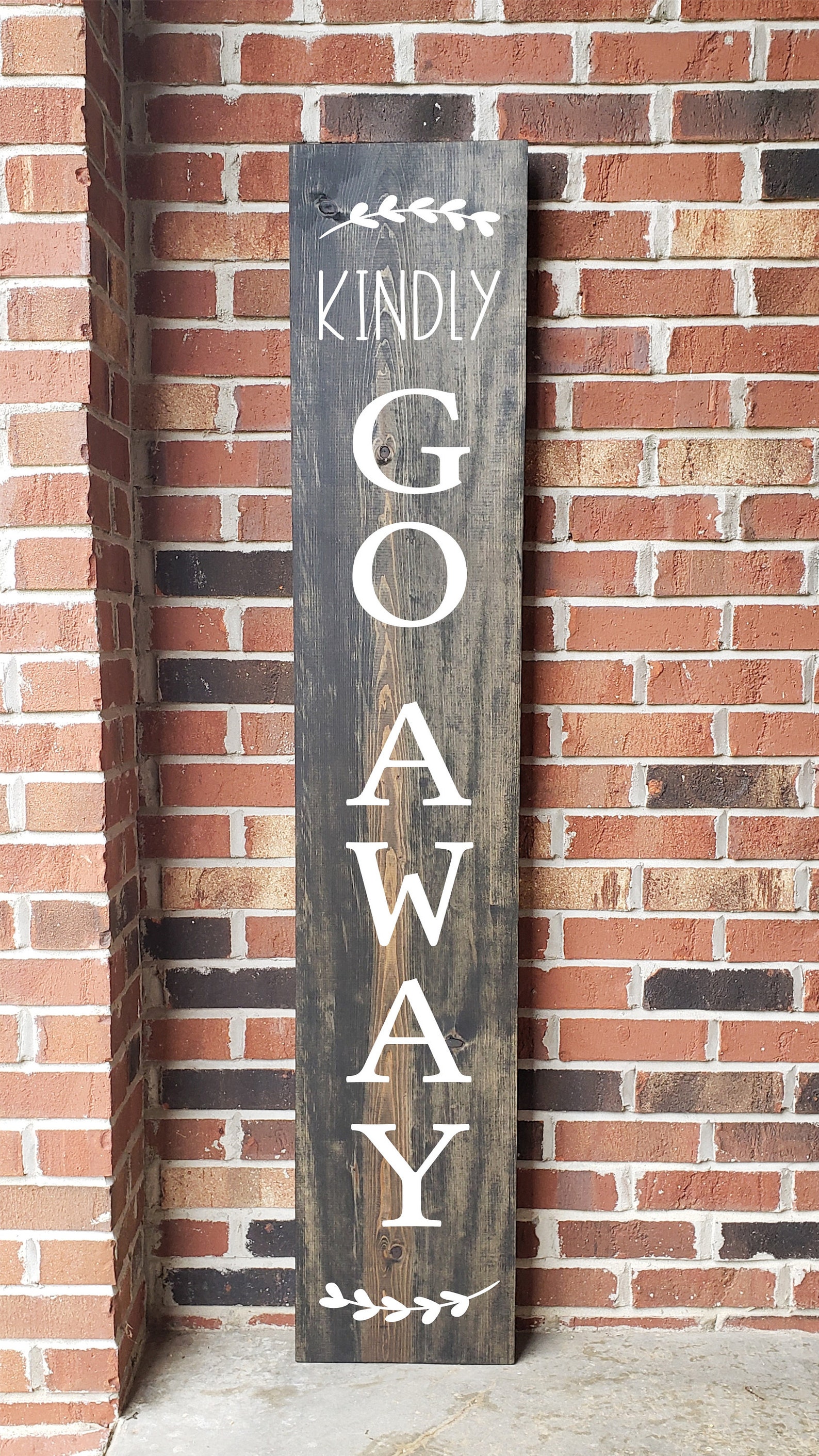 Go Away Porch Sign Front Door Welcome Sign Tall Leaning - Etsy