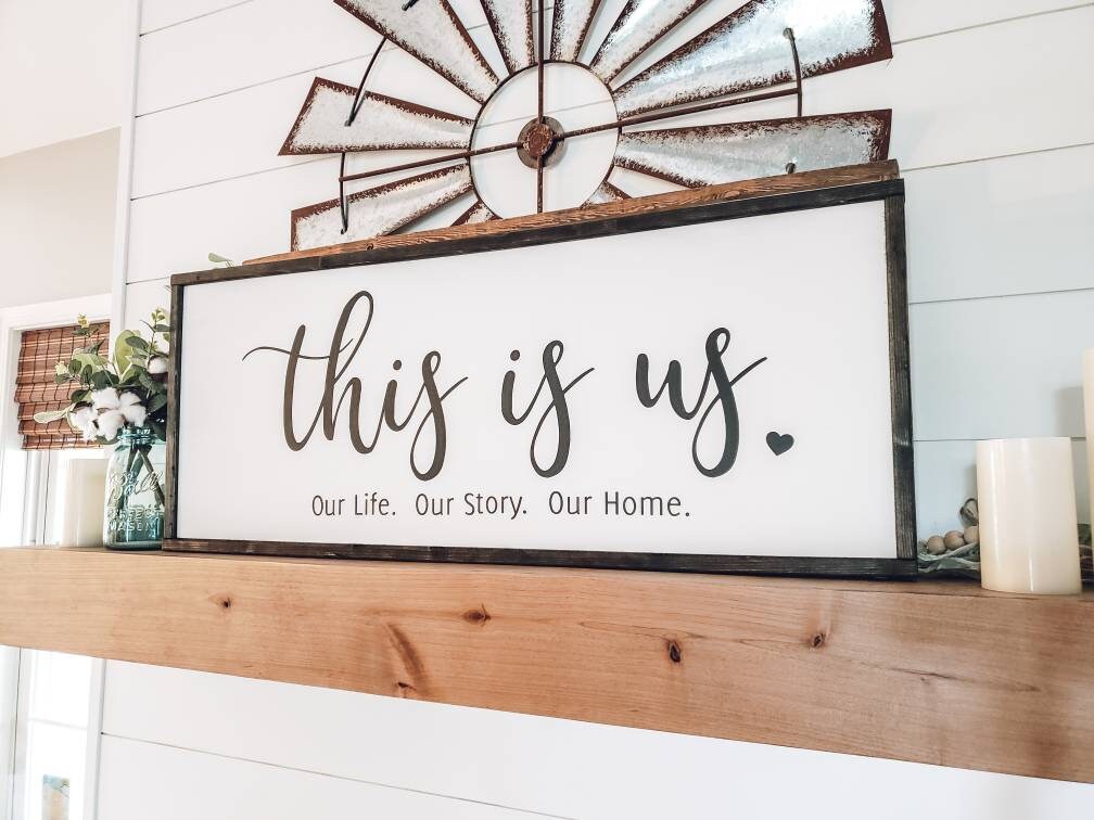 This is Us Sign, Our Life Our Story Our Home, Framed Wood Sign ...