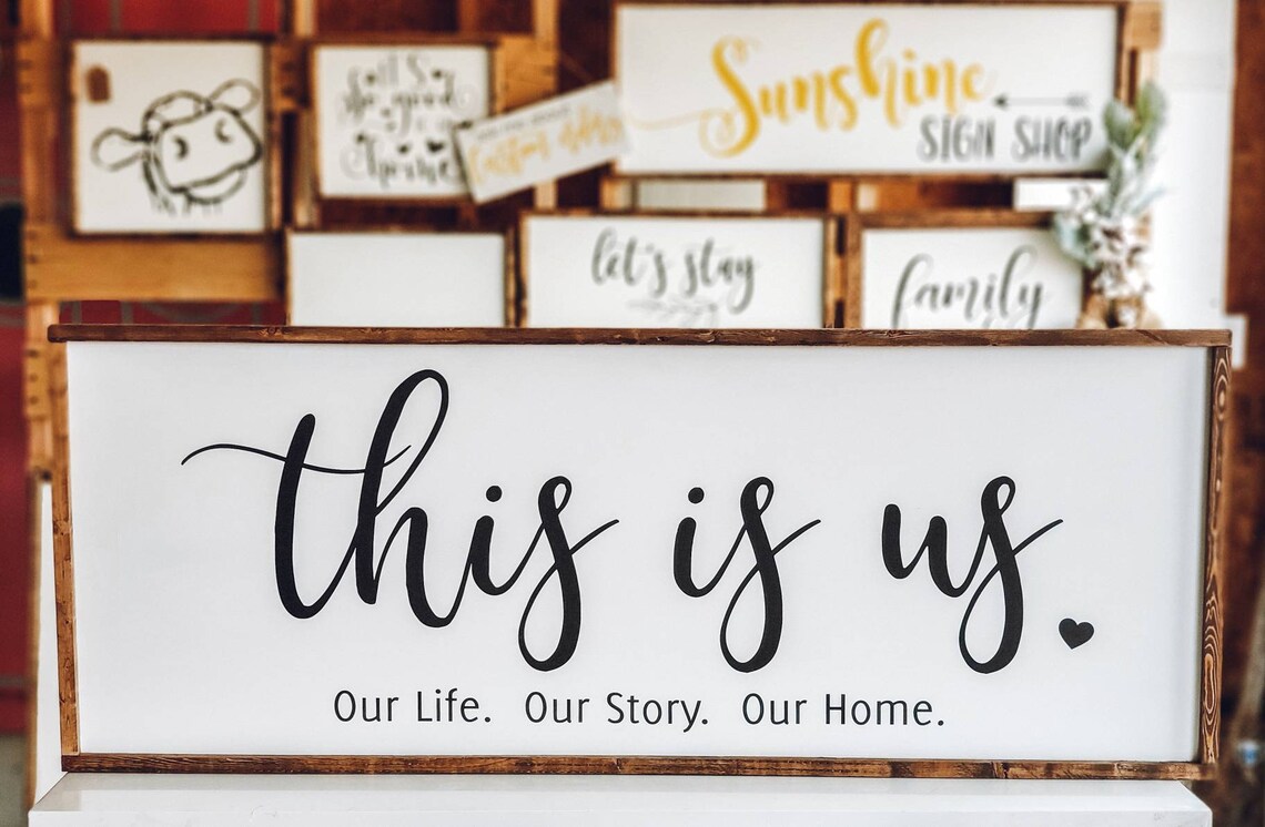 This is Us Sign Our Life Our Story Our Home Wood Sign | Etsy