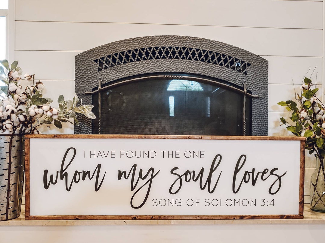 Song of Solomon Sign, I Have Found the One Whom My Soul Loves, Wood ...