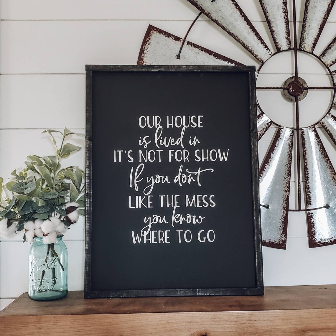 Our House is Lived in Sign Wood Sign Farmhouse Sign Funny - Etsy
