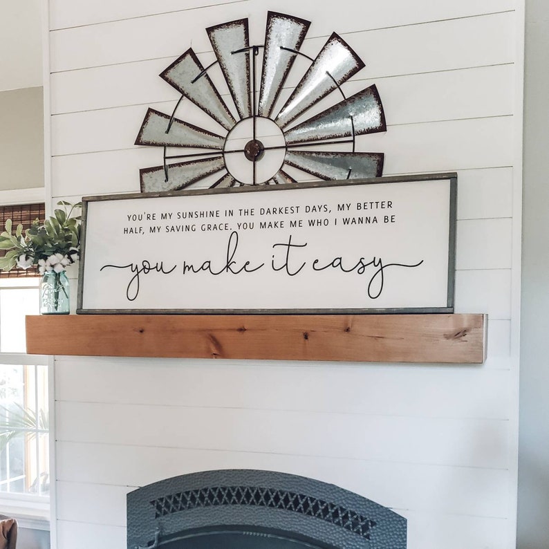 You Make It Easy Wood Sign Master Bedroom Sign Above Bed - Etsy