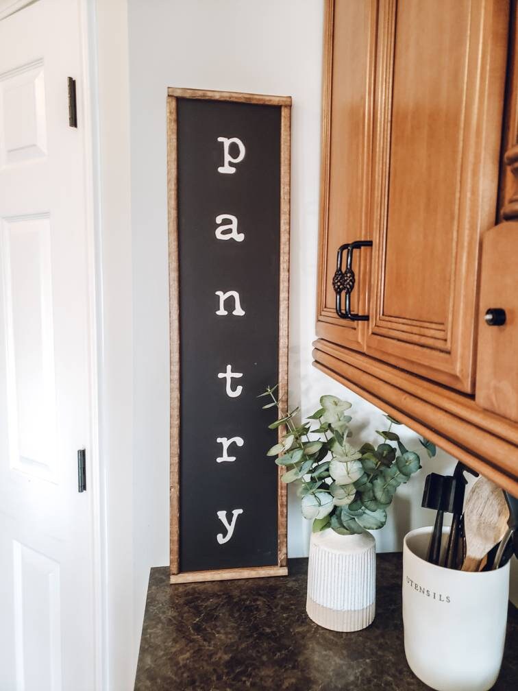 Pantry Sign Wood Sign Tall Kitchen Sign Farmhouse Sign | Etsy