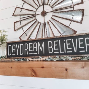 Daydream Believer Wood Sign, Boho Wall Decor, Framed Wooden Signs ...