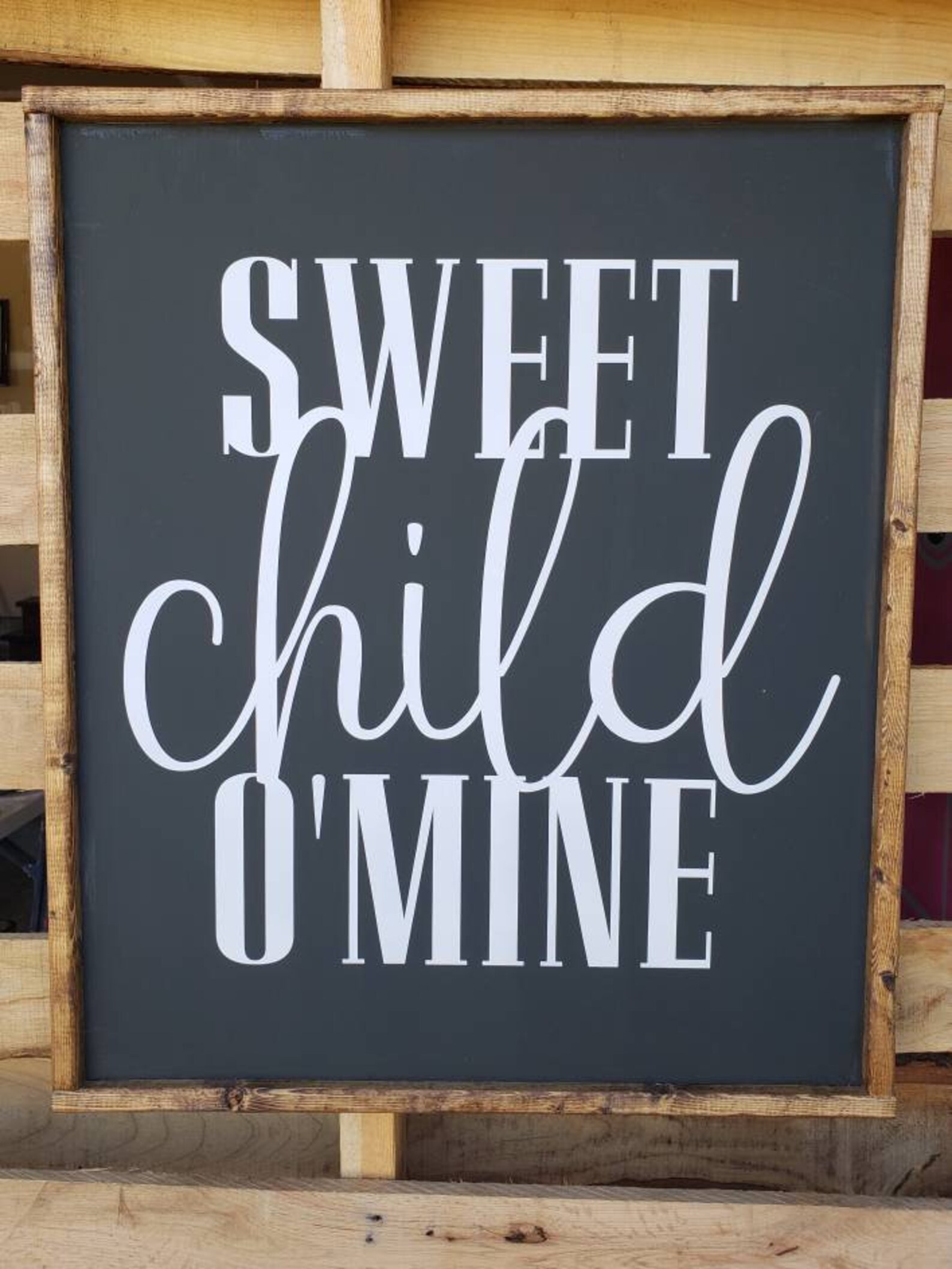 Sweet Child of Mine Sign, Farmhouse Wood Sign, Guns N Roses Wood Sign ...