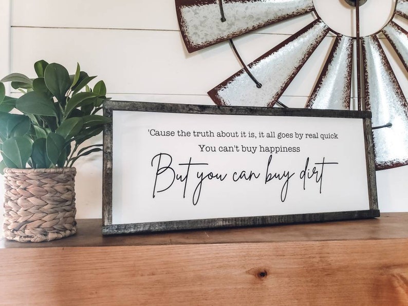 Buy Dirt Sign Above Bed Sign Wood Sign Country Music - Etsy