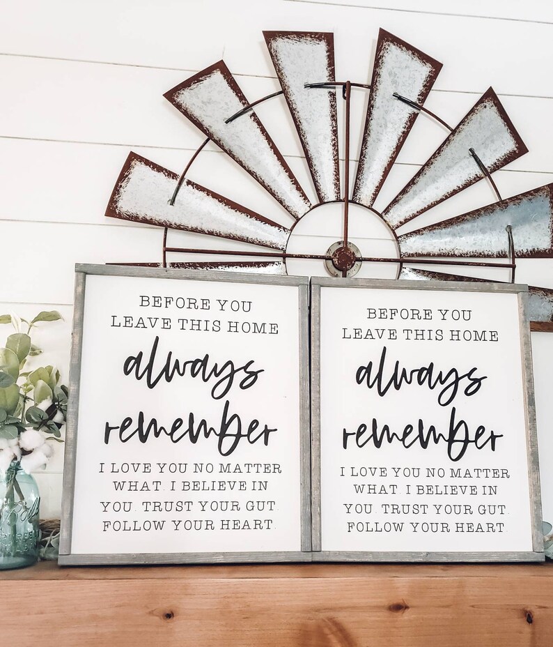 Before You Leave This Home Sign Always Remember Sign Wood | Etsy