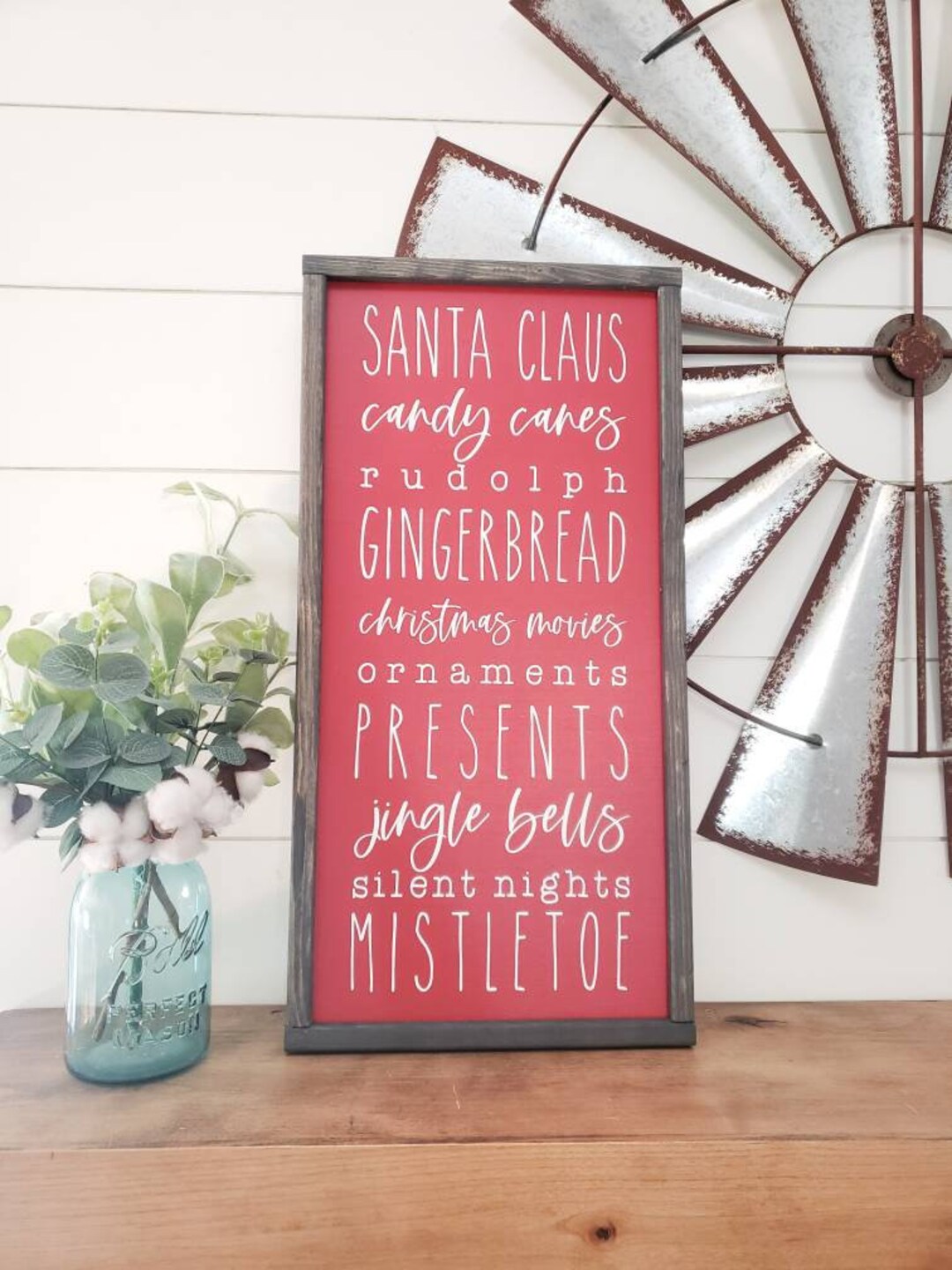 Christmas Sign, Christmas Favorites Sign, Christmas Words List Sign ...