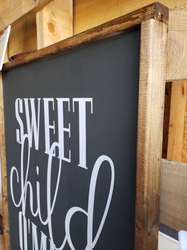 Sweet Child of Mine Sign Farmhouse Wood Sign Guns N Roses | Etsy