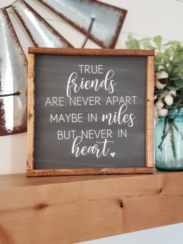 Friendship Gift Friend Sign Friendship Quote True Friends - Etsy